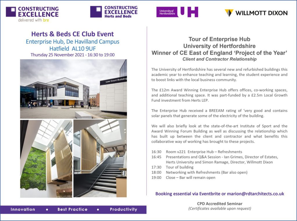 Tour of Awards Winning Enterprise Hub at University of Hertfordshire ...
